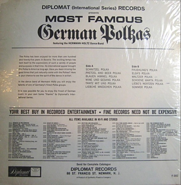 Hermann Holtz Dance Band, Most Famous German Polkas, (LP), VG+ ...