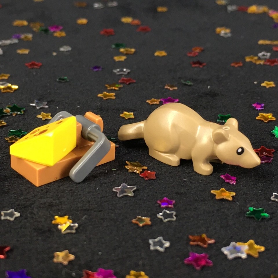 NEW LEGO Rat Mouse with Cheese in Trap. Gift Bag Stocking Stuffer | eBay