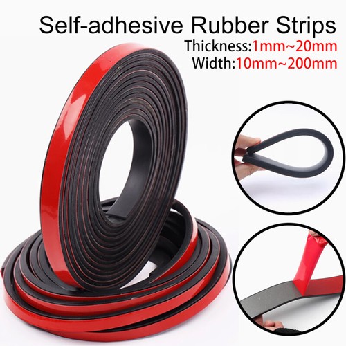 Self Adhesive Rubber Strip Pads Thick 1-20mm Adhesive Backed Solid ...
