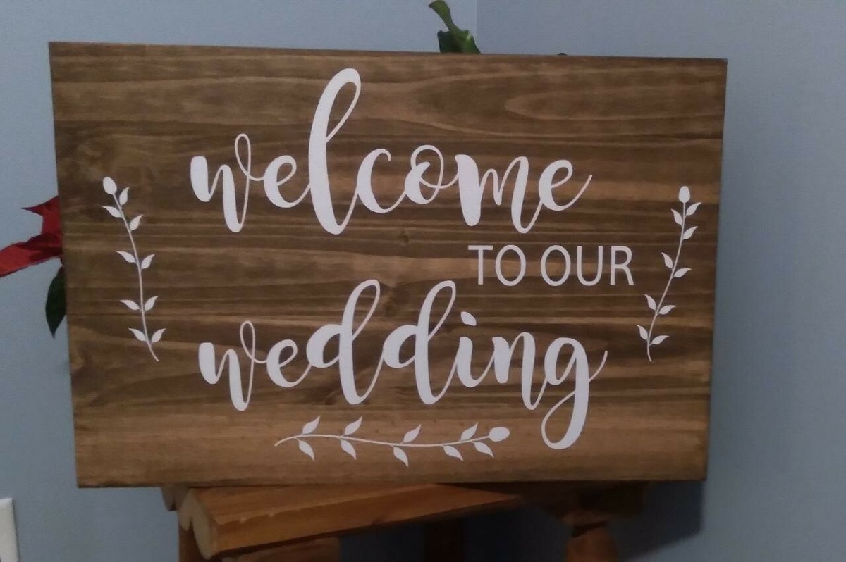 Welcome to our wedding sign hobby lobby 60 photos - Vianawedding.com