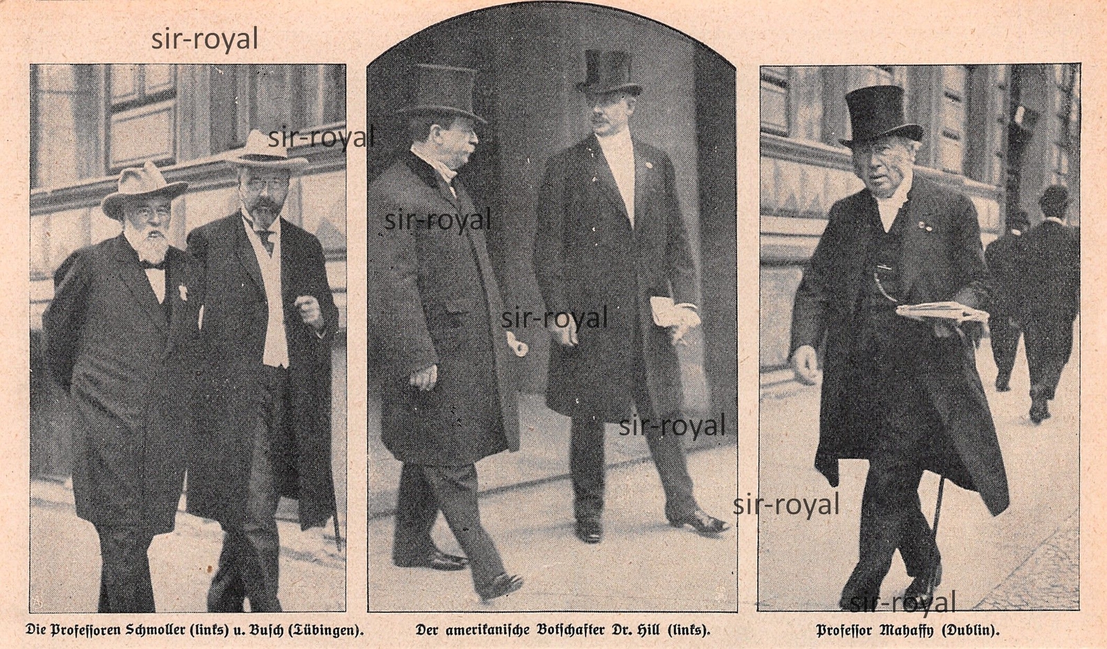 Gustav von Schmoller Wilhelm Busch David Jayne Hill John Mahaffy 1908 ...