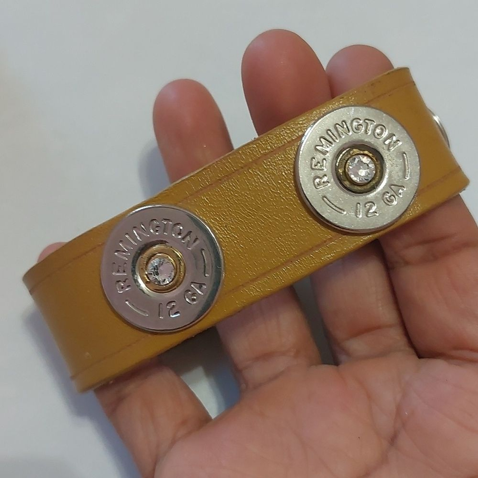 Remington 12 Gauge Bullet Design Buttons Genuine Leat… - Gem