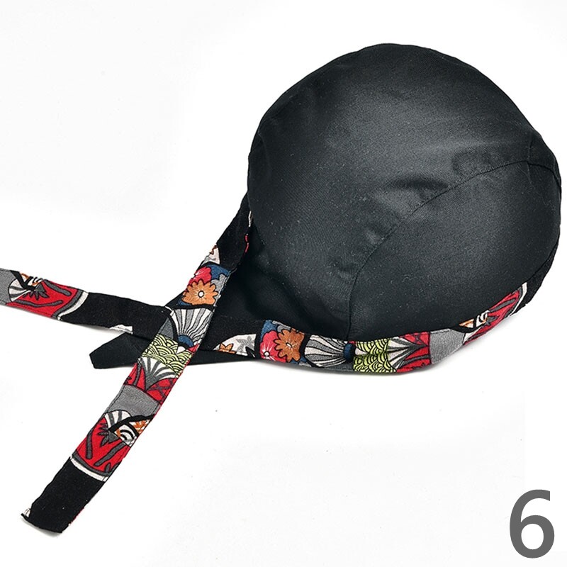 Men Japanese Printed Chef Waiter Cap Headwear Hat Izakaya Sushi Kitchen ...