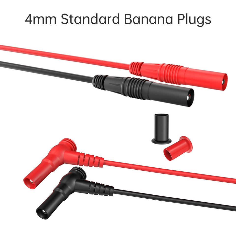 25PCS Silicone Multimeter Test Leads Kit with Replaceable Wire Piercing ...