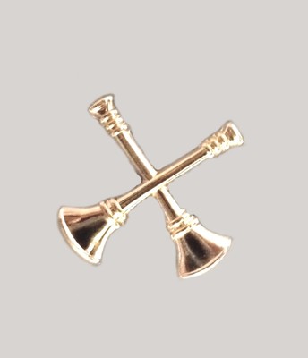 Fire Captain 2 Crossed Bugles Pin Collar Device Silver Tac 2 Piece Set ...