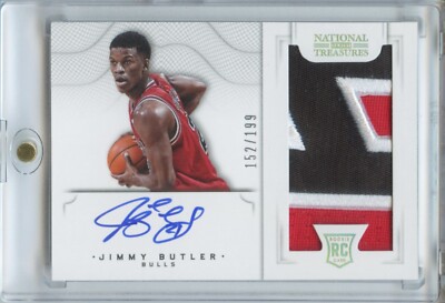 2012-13 Panini National Treasures Jimmy Butler Rookie RC Patch Auto ...