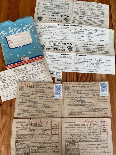 World War 2 WWII War Ration Books Stamps Book One Two Three 1942-43 ...