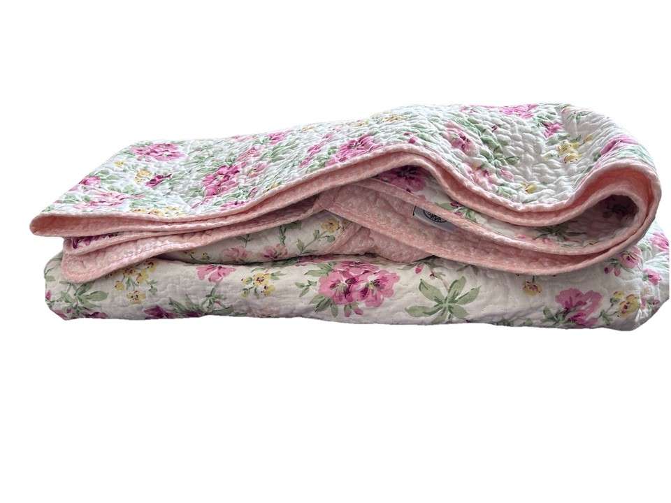 Laura Ashley Lidia Reversible Quilt Day Bed Floral Country Rose Twin ...
