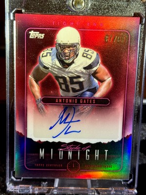2024 Topps midnight stroke of midnight Antonio Gates autographed #02/99 ...