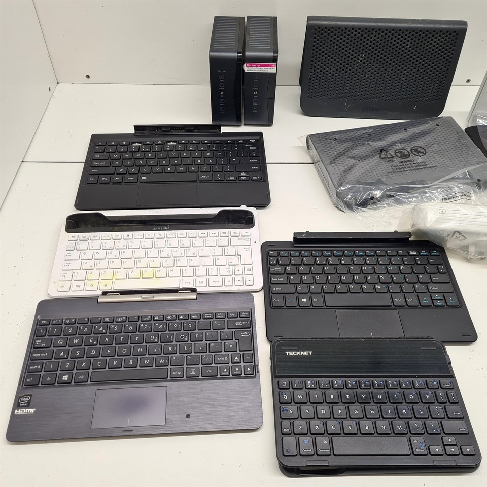 Job Lot Untested Wireless Wired Routers Keyboard Samsung Zyxel Netgear ...
