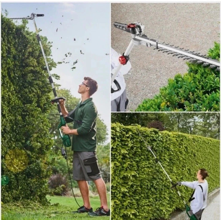 Parkside 710W Long Reach Corded Electric Pole Hedge Trimmer/Pruner ...