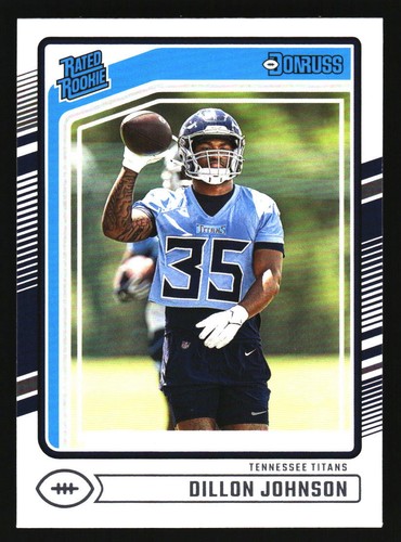 Dillon Johnson 2024 Donruss 399 Rated Rookie Tennessee Titans | eBay
