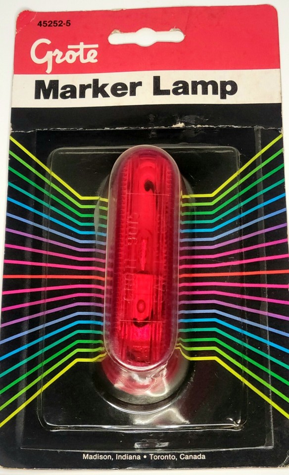 Grote 45252 Thin-Line Single-Bulb Clearance Marker Light(s) RED - Truck ...