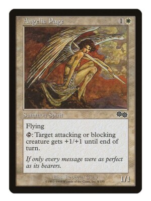 Angelic Page MTG Urza's Saga Common LP Lightly Played Single Card | eBay