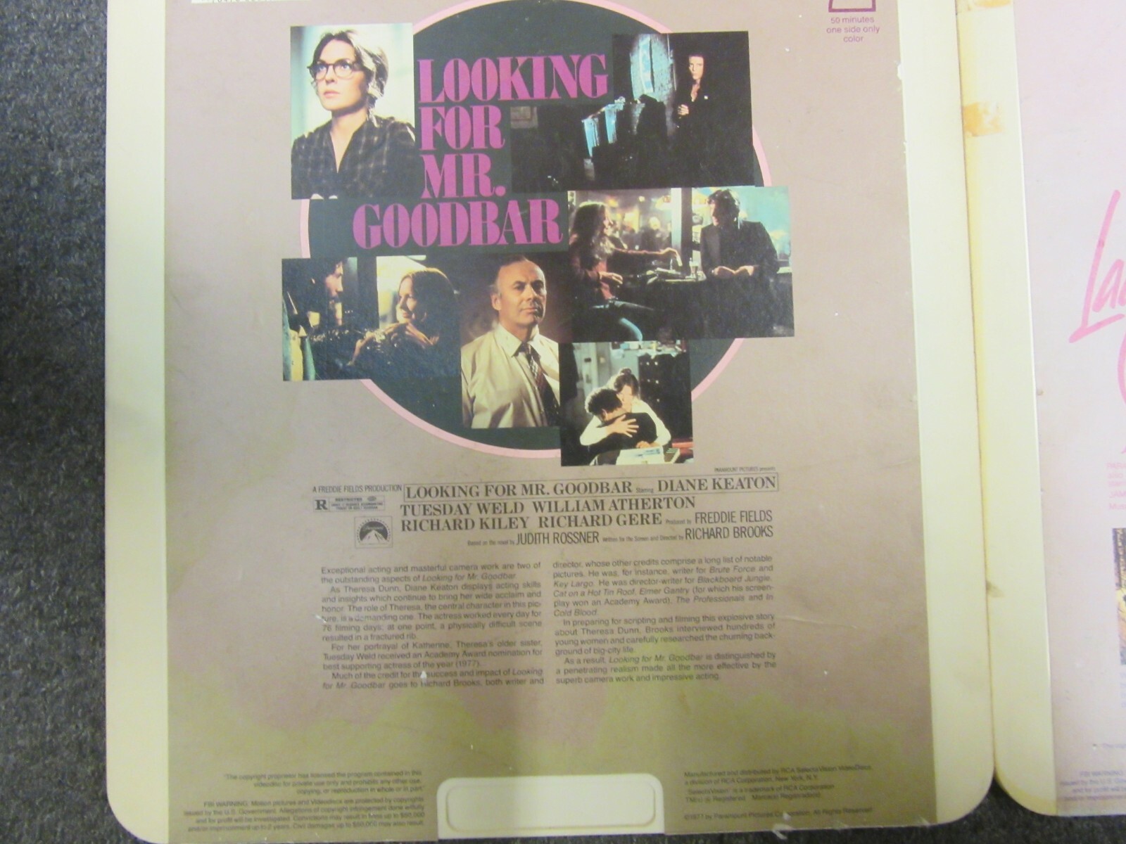 6 RCA SelectaVision Video Discs Movies Outsiders Norma Rae Mr Goodbar ...