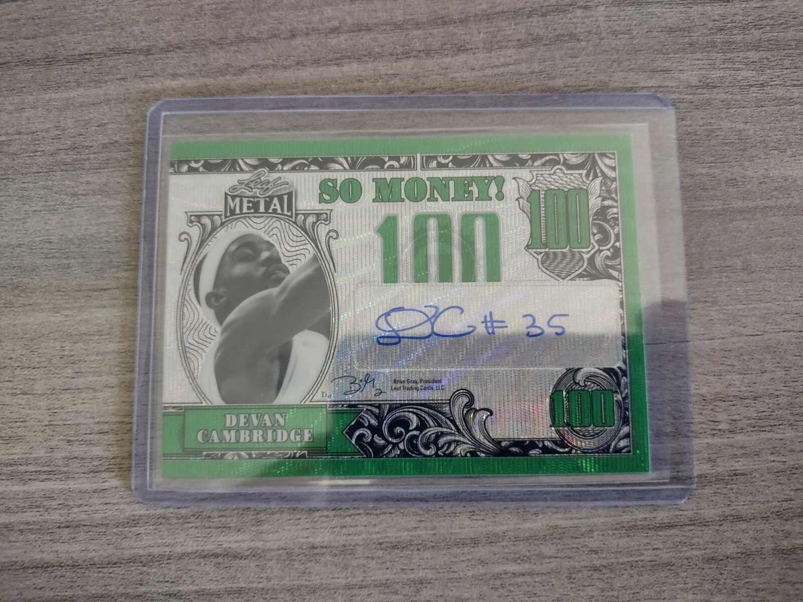 Devan Cambridge 2021 Leaf Metal #BA-DC2 Green Wave /7 Price Guide ...