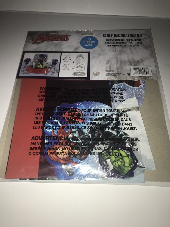 Marvel Avengers Table Decorating Kit Birthday Party 23 Pieces New | eBay