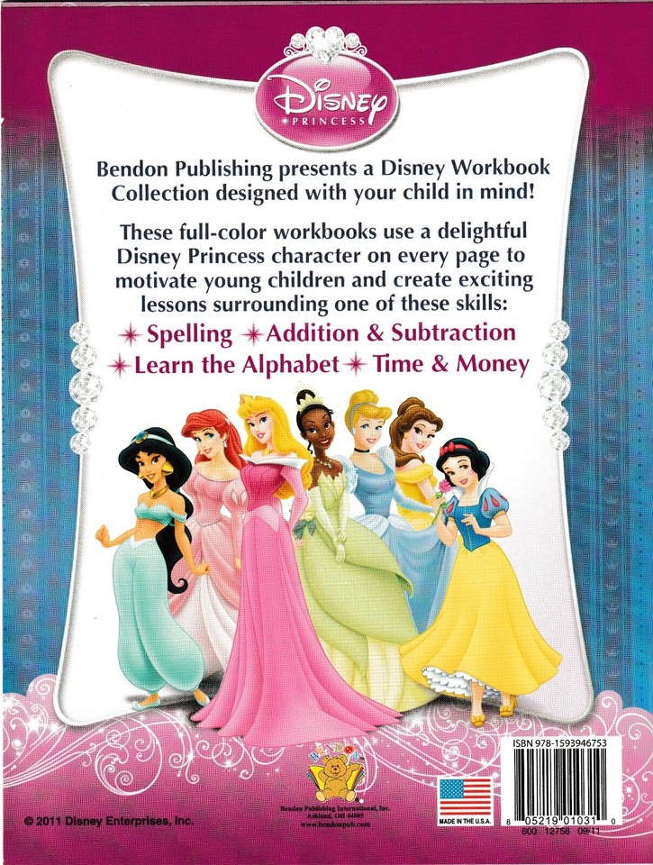 Disney Princess SPELLING Learning Workbook NEW! | eBay