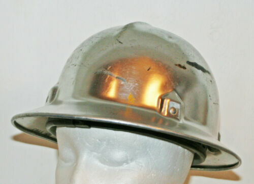 VINTAGE SILVER SAFETY HELMET JACKSON TYPE SH-50 HARD HAT ALUMINUM CB&I ...