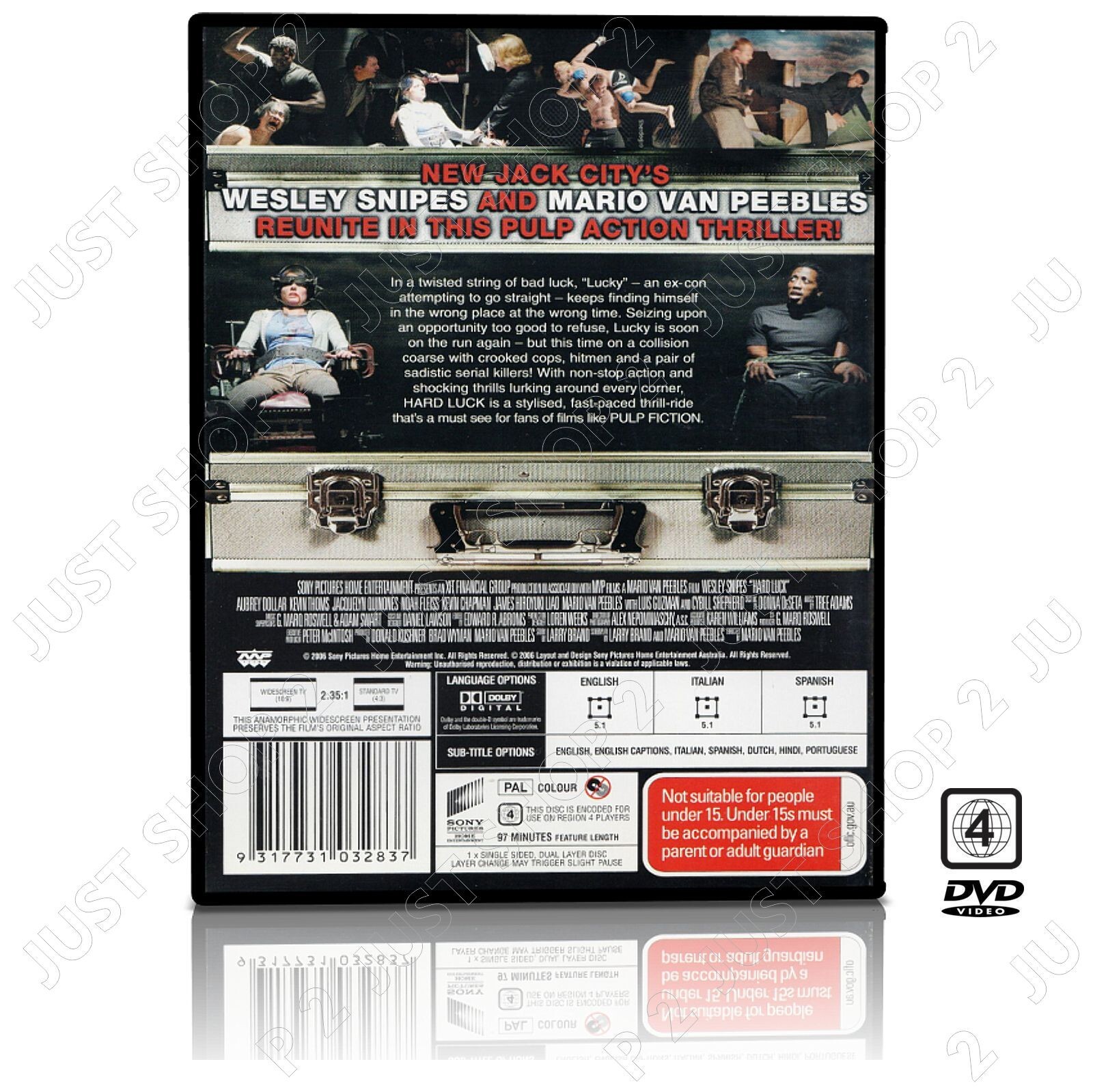 Hard Luck DVD : Wesley Snipes / Cybill Shepherd : Action Movie : Brand ...