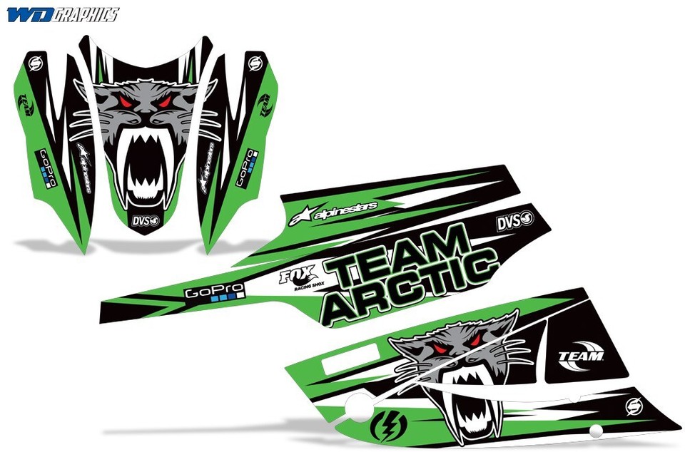 Sled Graphic Stickers Decals For Arctic Cat Firecat/Sabercat 2003-2006 ...