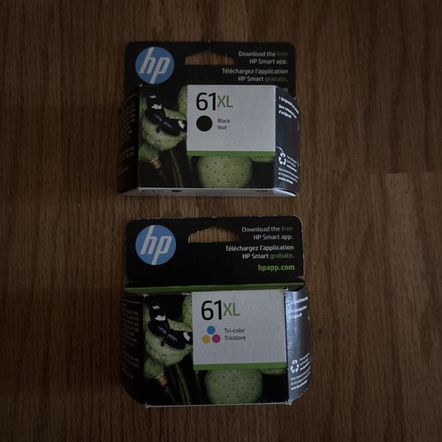 HP 61XL Color & 61XL Black Ink Cartridges; Genuine Brand New; Exp: July ...