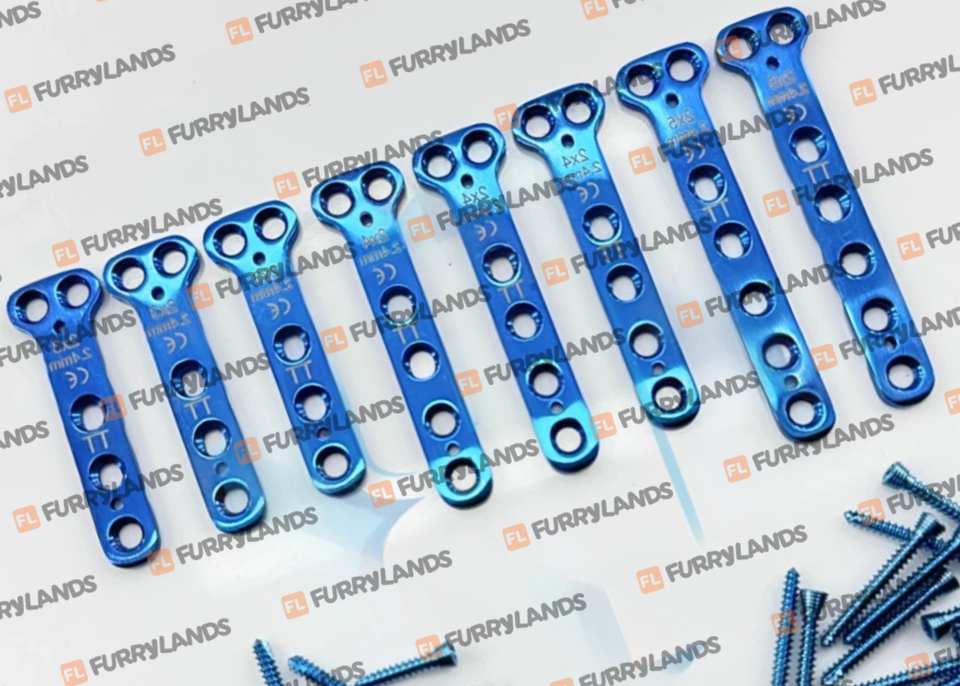 2.7mm Titanium Locking T-Plates & Screws – 78 Pcs Veterinary Orthopedic ...