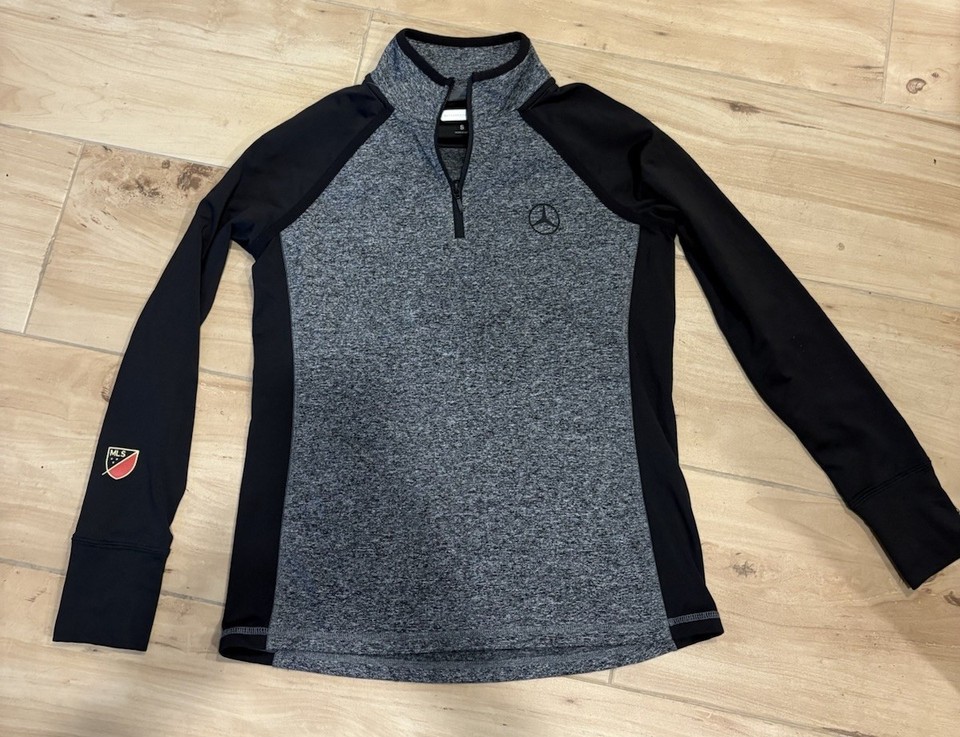 Mercedes Benz USA Two Tone Long Sleeve Qtr Zip Compression Pullover ...