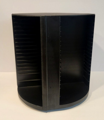 LASERLINE 80 CD Storage Spinning Carousel Rack Tower Rotating Black ...
