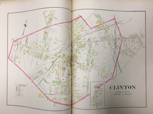 1907 CLINTON NEW YORK ONEIDA COUNTY CLINTON PREPARATORY SCHOOL ATLAS ...