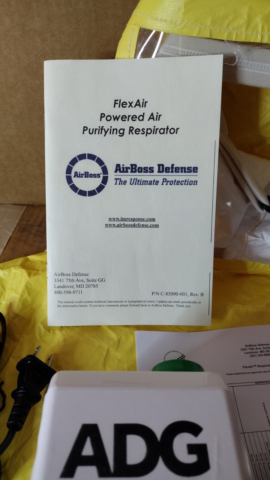 FlexAir Powered Air Purifying Respirator with blower hood AirBoss ...