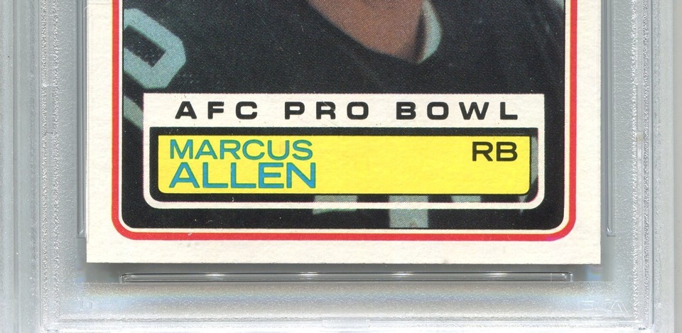 1983 Topps Marcus Allen Rookie Card PSA 10 Gem Mint Graded Football ...