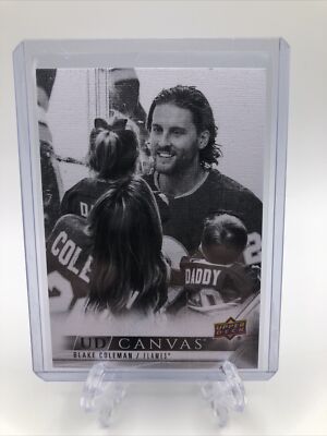 2022-23 Series 1 UD Canvas Black & White #C13 Blake Coleman Flames | eBay