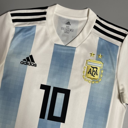 ARGENTINA ADIDAS 2018 WORLD CUP FOOTBALL HOME JERSEY #10 MESSI SIZE “XS ...
