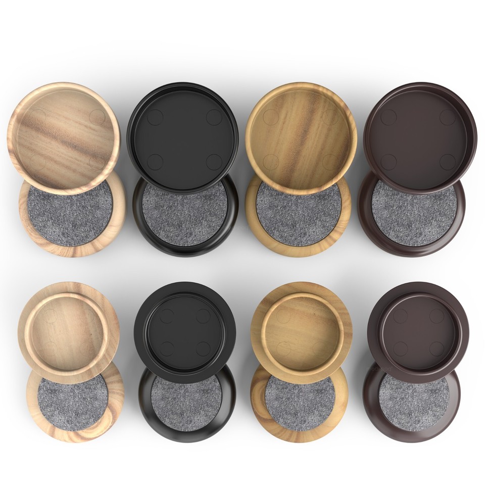 Castor Cups for Furniture Carpet Large Small Floor Protector Felt Pads ...