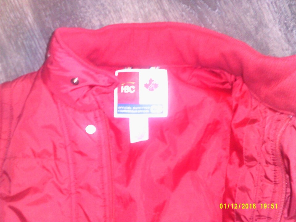 HBC Hudsons Bay Team Canada Red Winter Vest '06 Olympic Ladies M | eBay