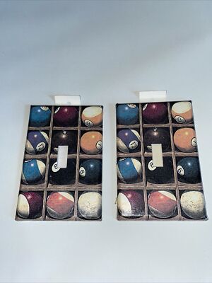 Vintage Billiards Pool Light Switch 8 Ball Wall plate Cover (2 Pack) | eBay