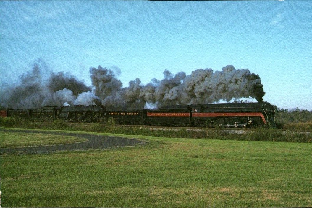 Postcard Train Norfolk & Western's Steam Locomotives #611 & #1218 | eBay