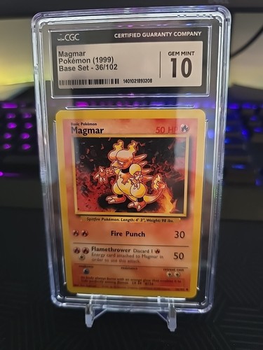 MAGMAR 36/102- 1999 Pokemon Base Set Unlimited - CGC 10 | eBay