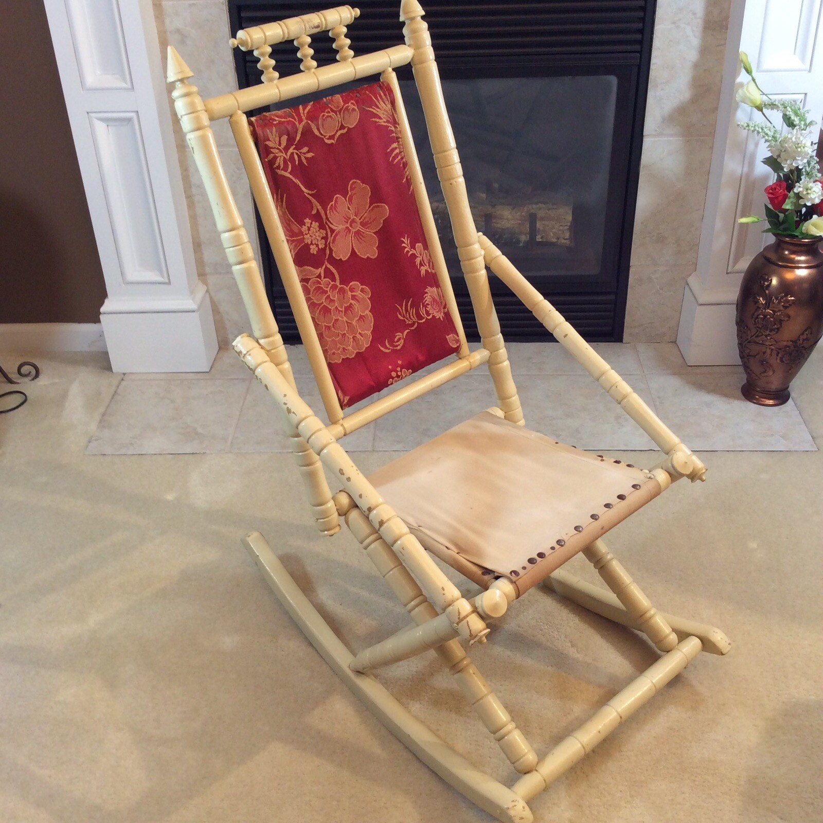 1800s Antique Victorian Carpet Rocker - Hunzinger/Eastlake Style | eBay