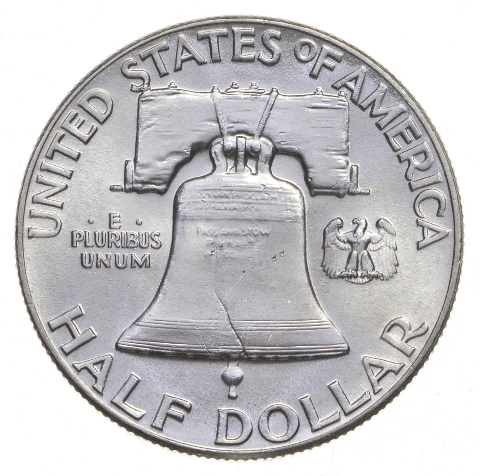 Choice Unc 1949 P Franklin Half Dollar Gem BU From Original Roll *8768 ...