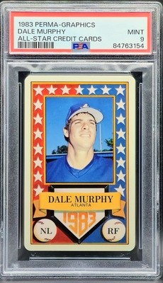 DALE MURPHY 1983 PERMA-GRAPHICS ALL-STAR CREDIT CARDS GOLD PSA 9 MINT ...