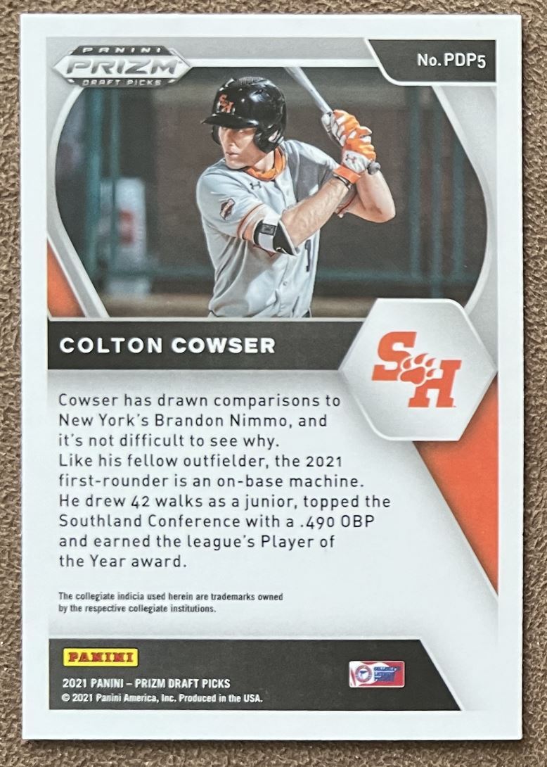 2021 Panini Prizm Draft Picks - #PDP5 Colton Cowser (RC) for sale ...