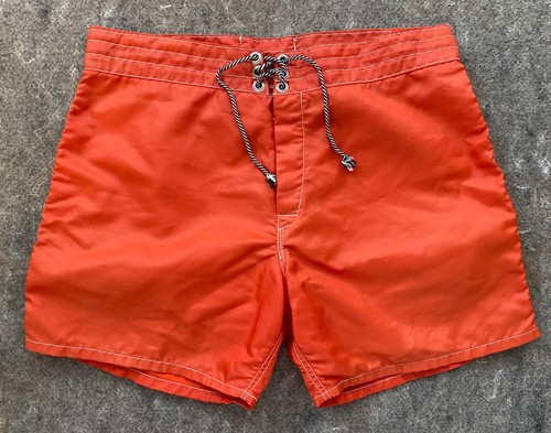VINTAGE Swim Mens Small Red Board Shorts Surf Trunks Birdwell Beach ...