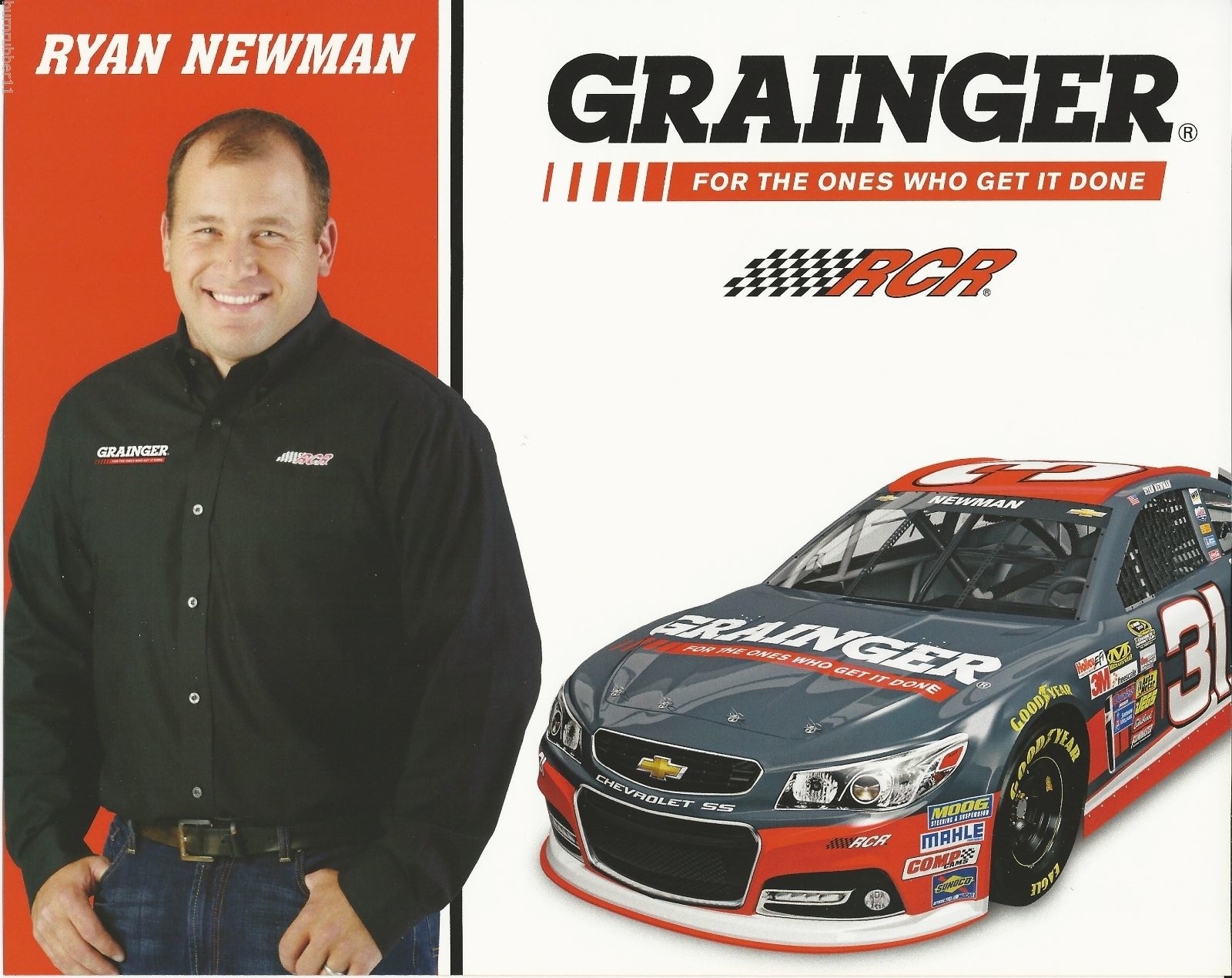 2015 RYAN NEWMAN "GRAINGER GET IT DONE RCR" #31 NASCAR SPRINT CUP ...