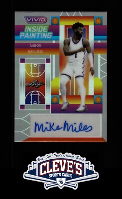 2023 LEAF VIVID MIKE MILES AUTO 36/40 INSIDE PAINTING SILVER PRIZM ...