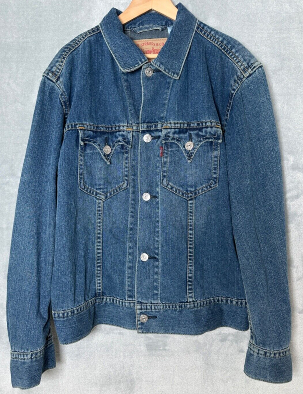 Levis Trucker Jacket Type 1 Denim Jean Iconic XL Gold… - Gem