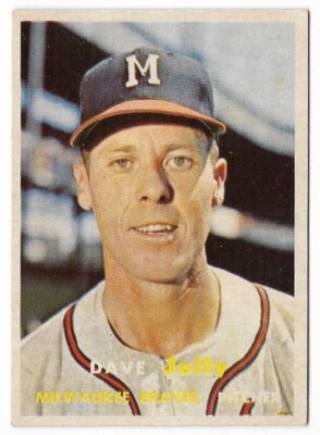 DAVE JOLLY 1957 Topps #389 Milwaukee Braves SALE GOES TO GOOD CAUSE 🔥⚾🔥 ...