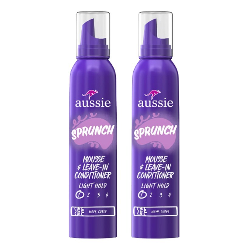 Aussie Sprunch Mousse & Leave-in Conditioner for Curly & Wavy Hair ...