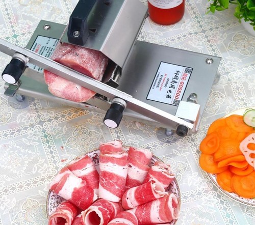 ST-200B Manual Stainless Steel Frozen Meat Slicer Beef Slicing Machine ...